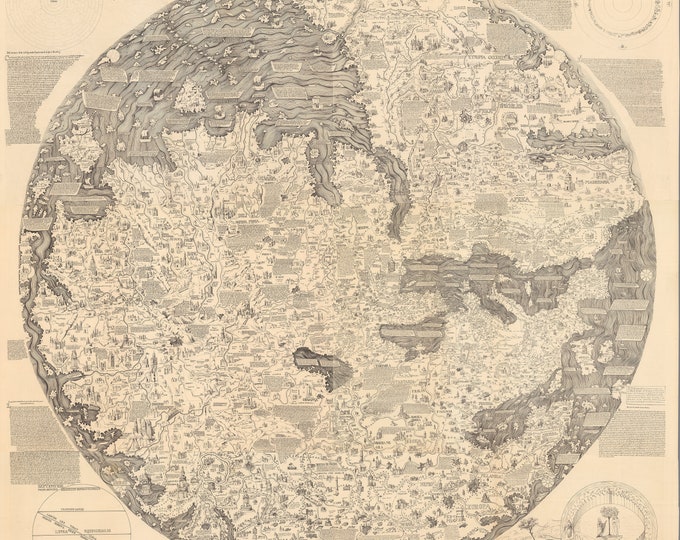 1667 Map of the World, Nieuwe Werelt Kaert, Antique Map, Atlas Map ...