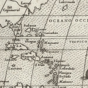 1568 Map of the World. Tartaria, Moscovia, Polonia, Scotia, Castilia ...