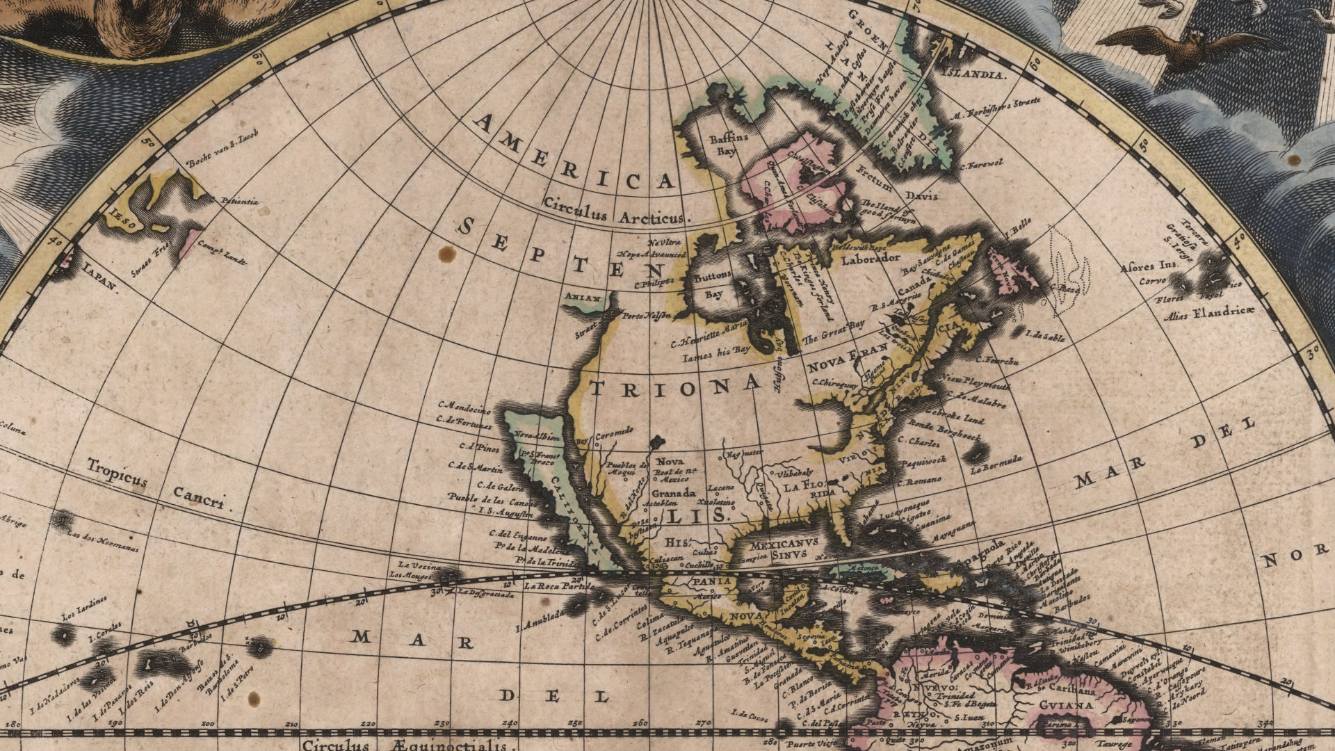 1667 Map of the World Nieuwe Werelt Kaert Antique Map Atlas | Etsy