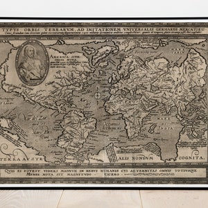 Antique Maps Set 9 Pcs, 1450-1618, Map of the World, Antique Map, Atlas ...