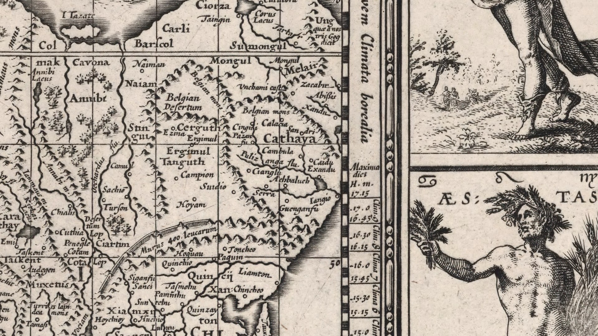 1630 Antique Map, Atlas Map, Pharos, Iupiter Olympicus, Dianae Templum ...
