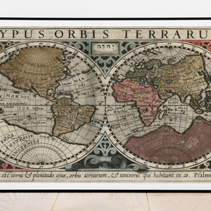 Antique Maps Set 9 Pcs, 1450-1618, Map of the World, Antique Map, Atlas ...