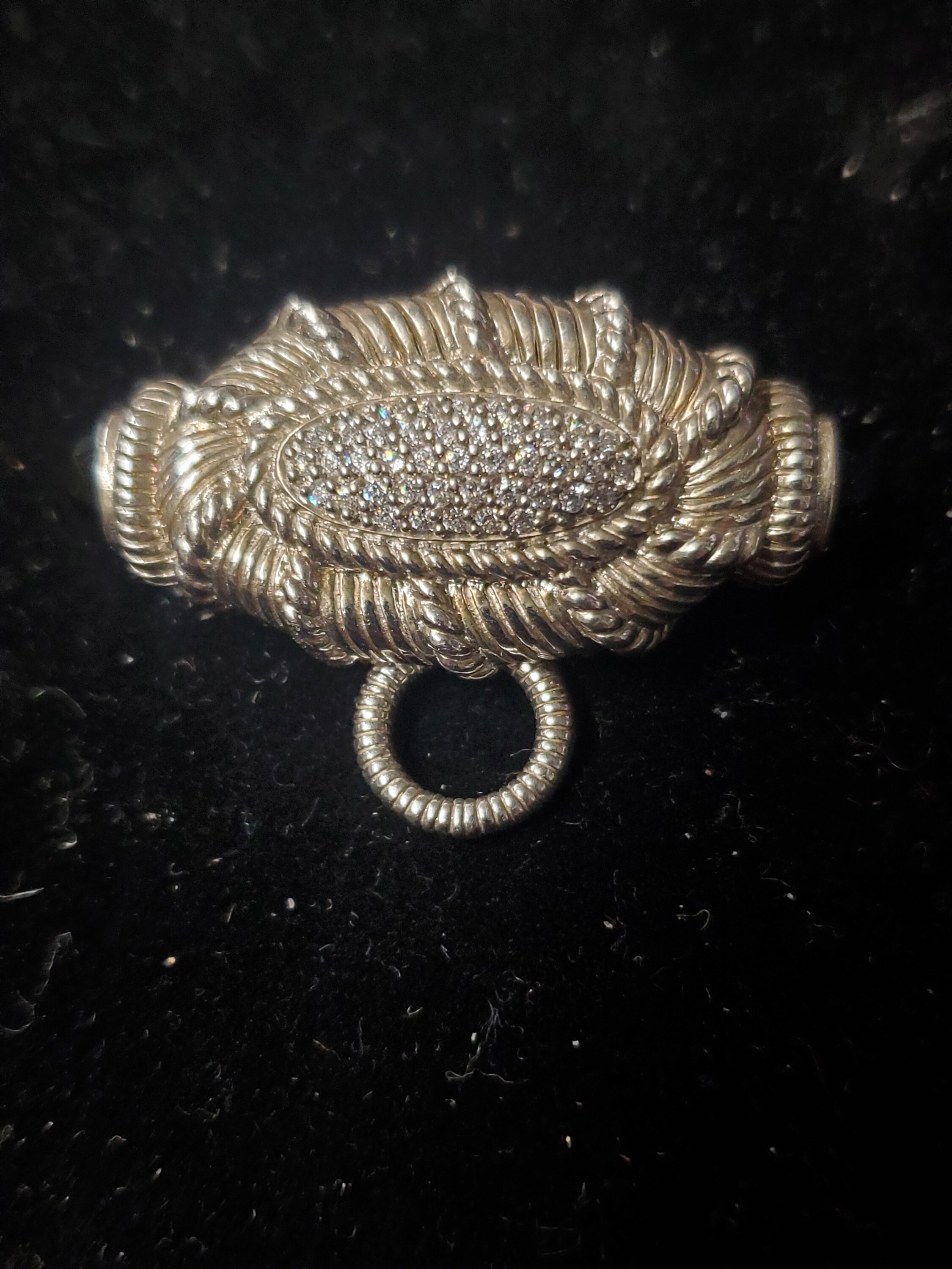 Judith Ripka Sterling Silver Multi Use Brooch Pendant 1 3/8 gb10 - Etsy