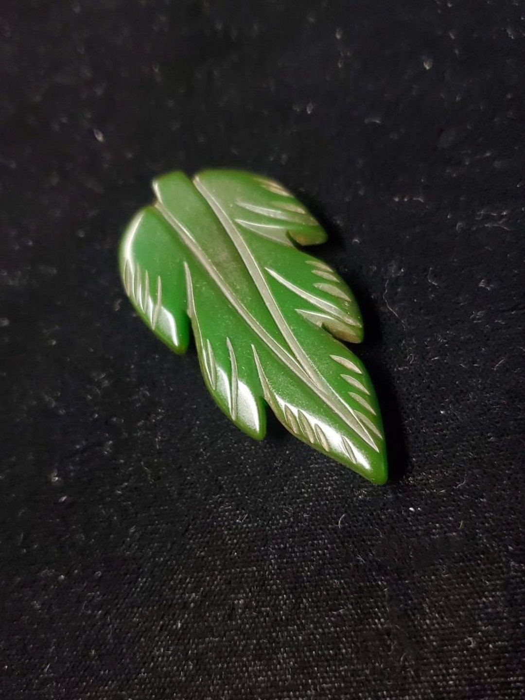 Beautiful Green Bakelite Leaf Clip Made in USA Brooch 2.25 er3 - Etsy
