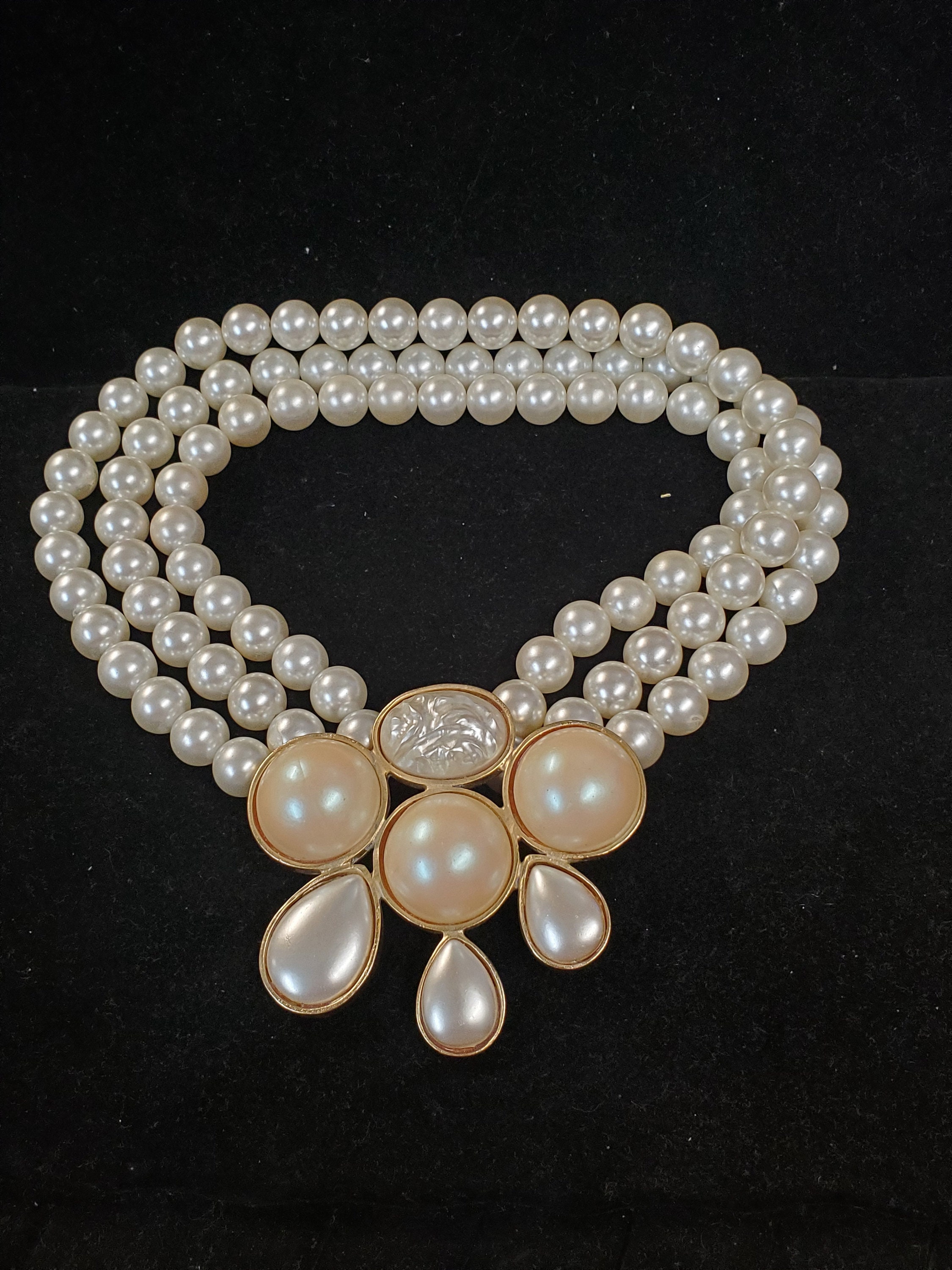 Tess Designs Pearl Runway 17 Necklace np2 - Etsy