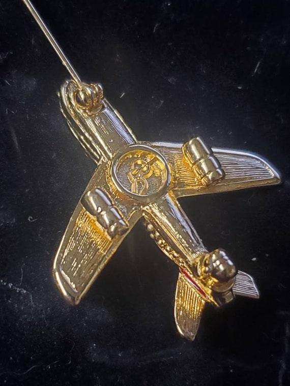 Swarovski Crystal Jet Airplane Brooch 1 5/8" (Tm1) - Gem