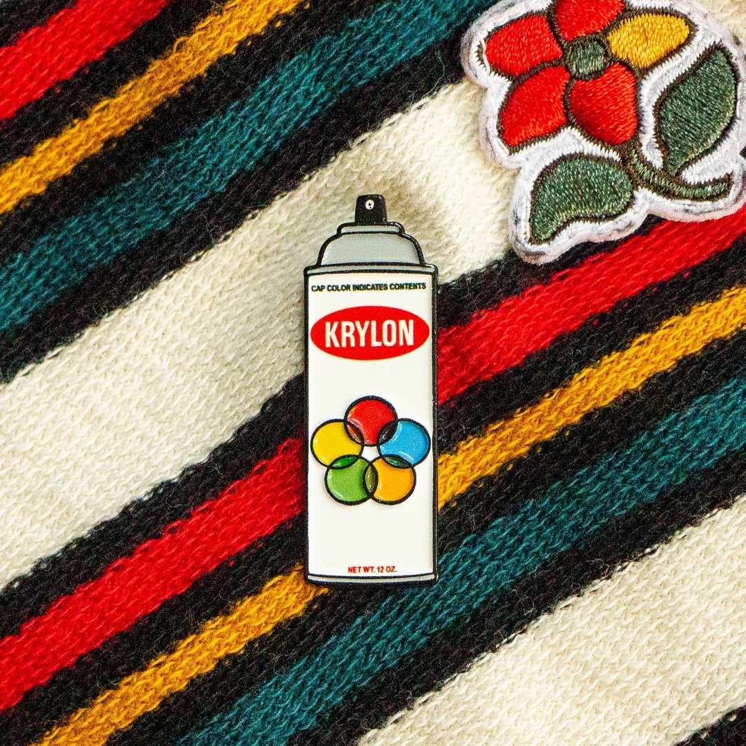 Krylon Spray Paint Can Soft Enamel Pin - Etsy