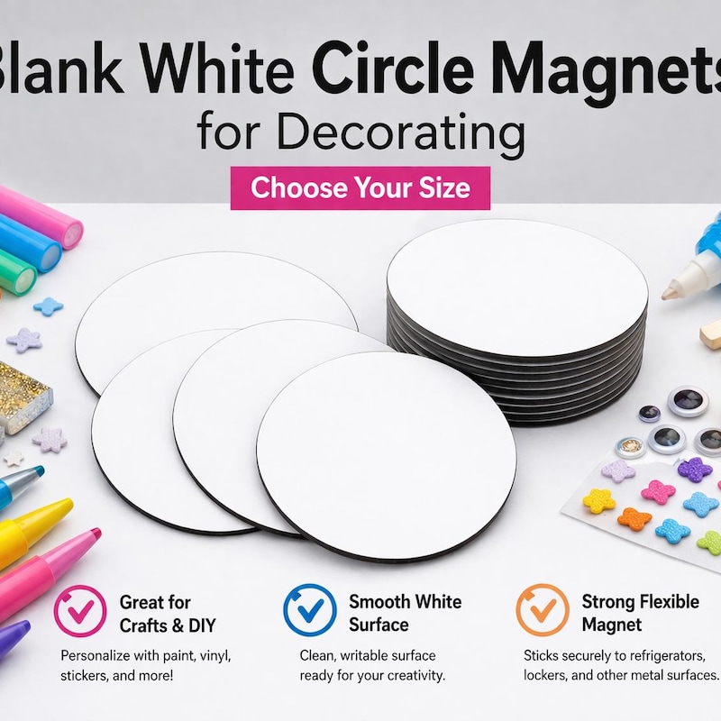 Small Magnets Circles - Etsy