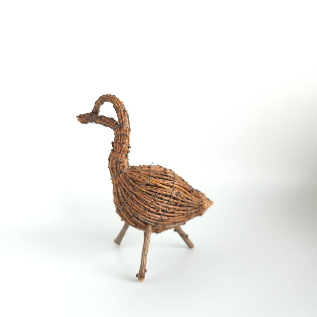 Vintage Tamarack Bird Handmade Folk Art Bird Decoy Traditional Native ...