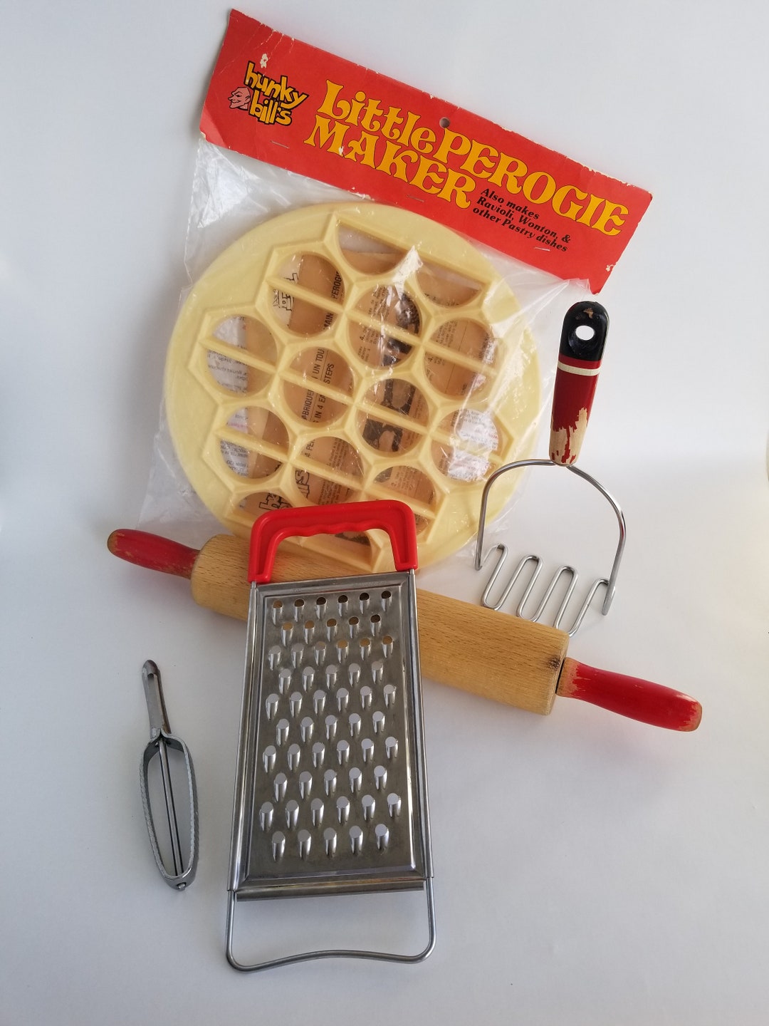 Perogy Making Tools Hunky Bill's Little Perogie Maker Rolling Pin ...