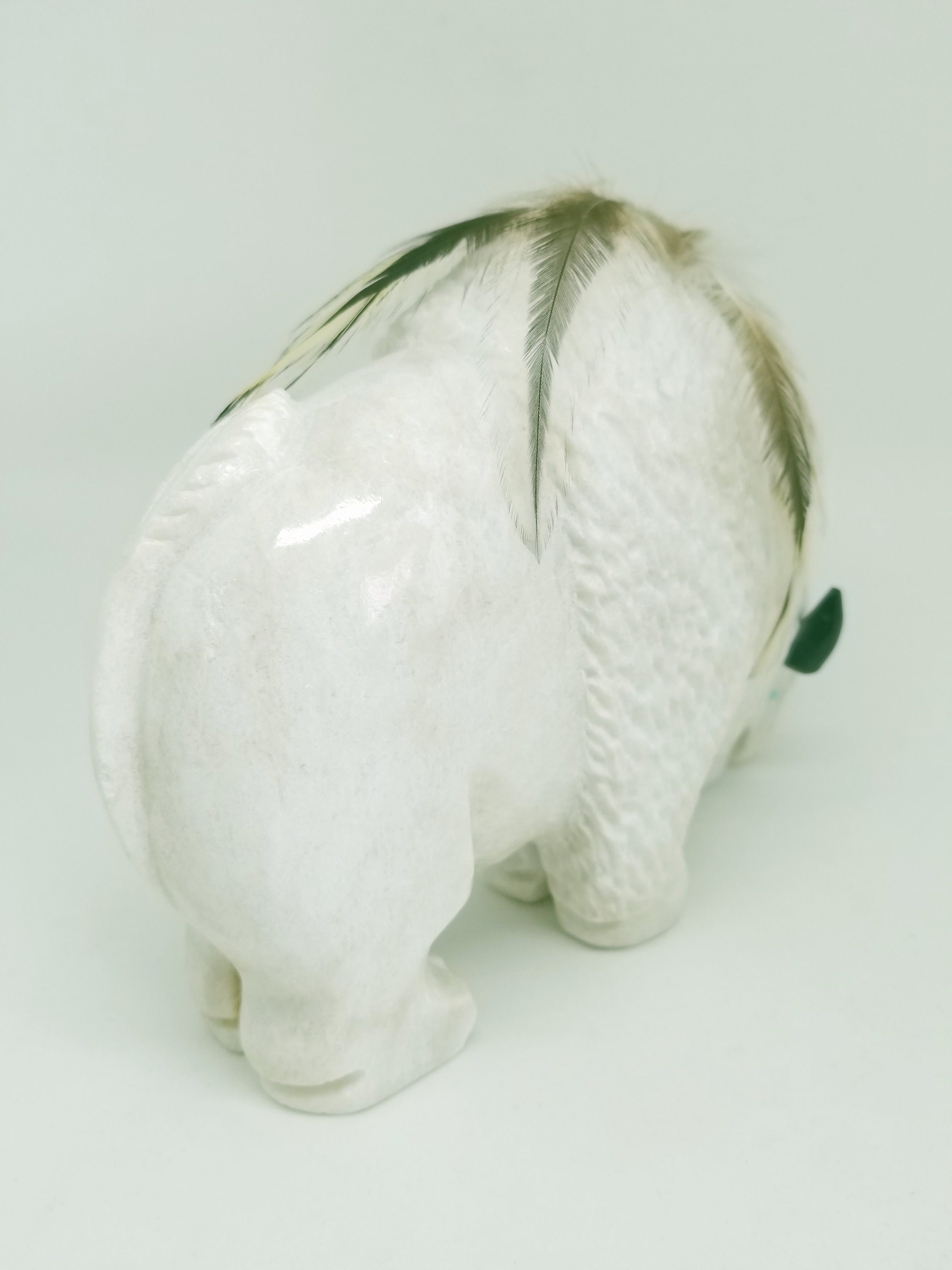 Ben Livingston Navajo Alabaster Bison Fetish Carving With Jet ...