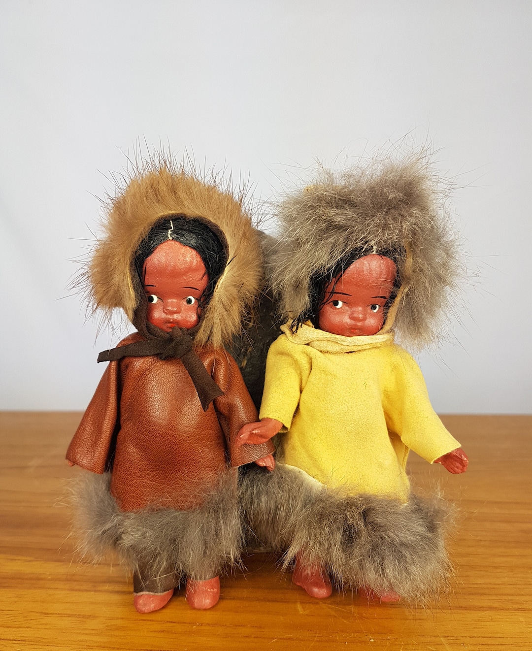 Articulated Bisque Porcelain Inuit Dolls Vintage - Etsy