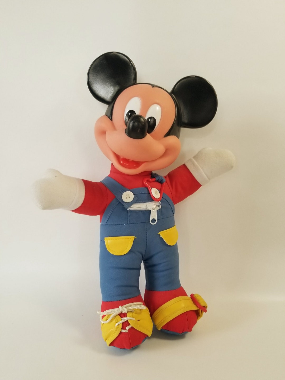 Mickey Mouse Learn to Dress Plush Stuffy Toy Vintage Walt Disney - Etsy