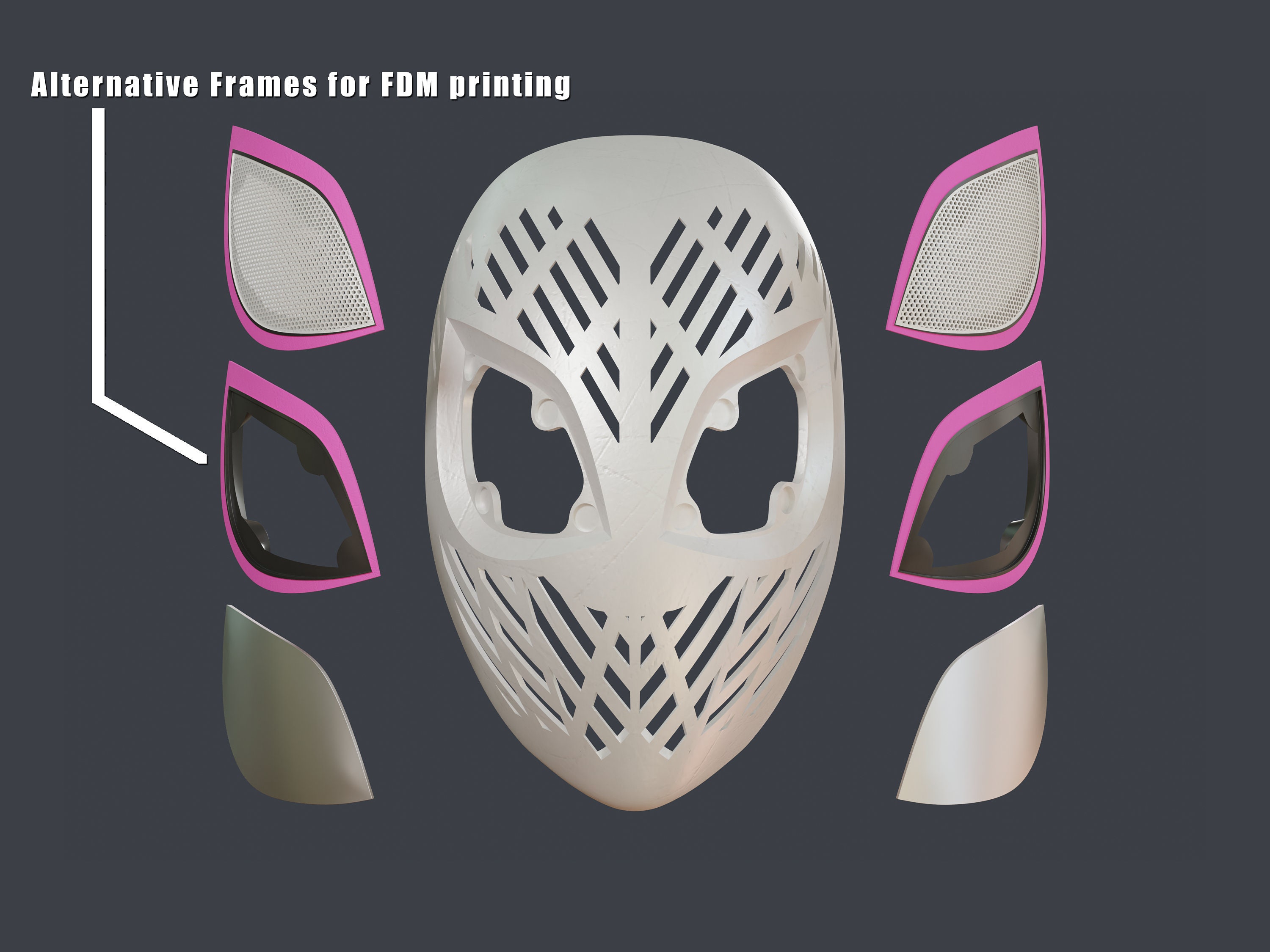 Gwen Stacy Faceshell inspirada en ATSV Solo modelo de impresión 3D ...