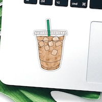Iced Coffee Girly ~ Laptop Sticker ~ Tumbler Sticker ~ Iced Coffee ...