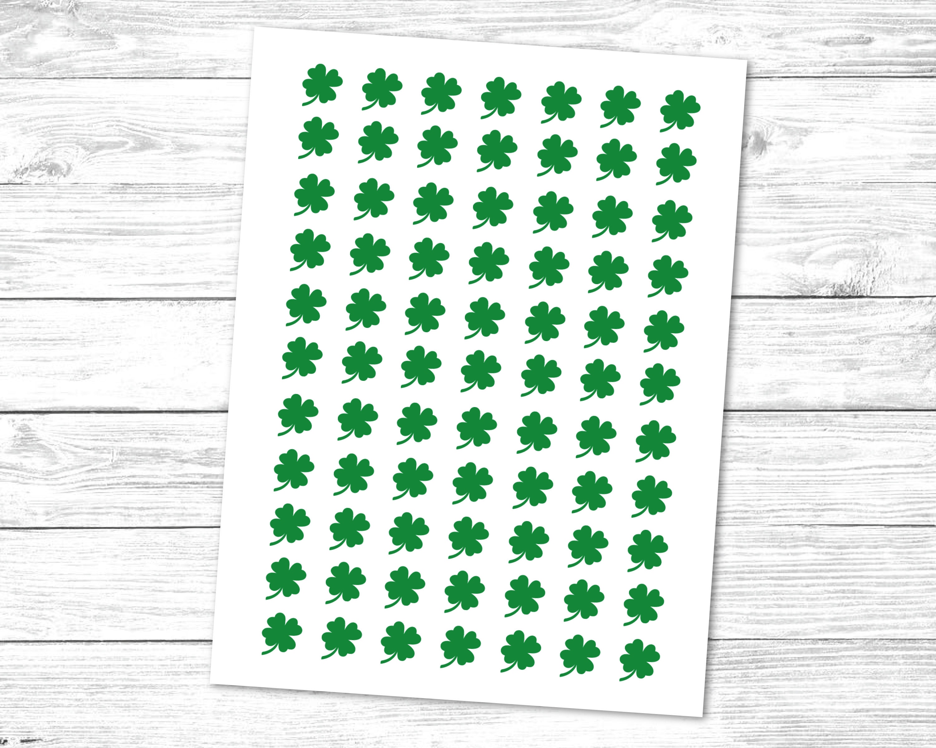 Green Shamrock Sticker Sheet 6 X 8 Sheet | Etsy Canada