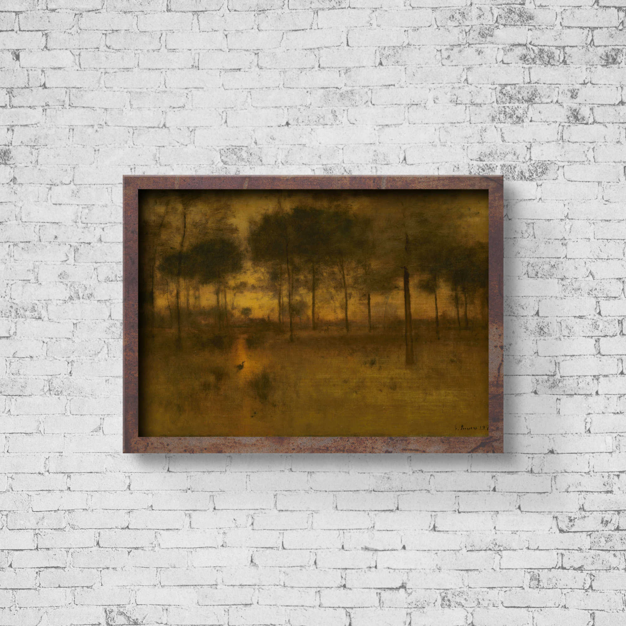 The Home of the Heron by George Inness Fine Art Wall Print Stretched ...