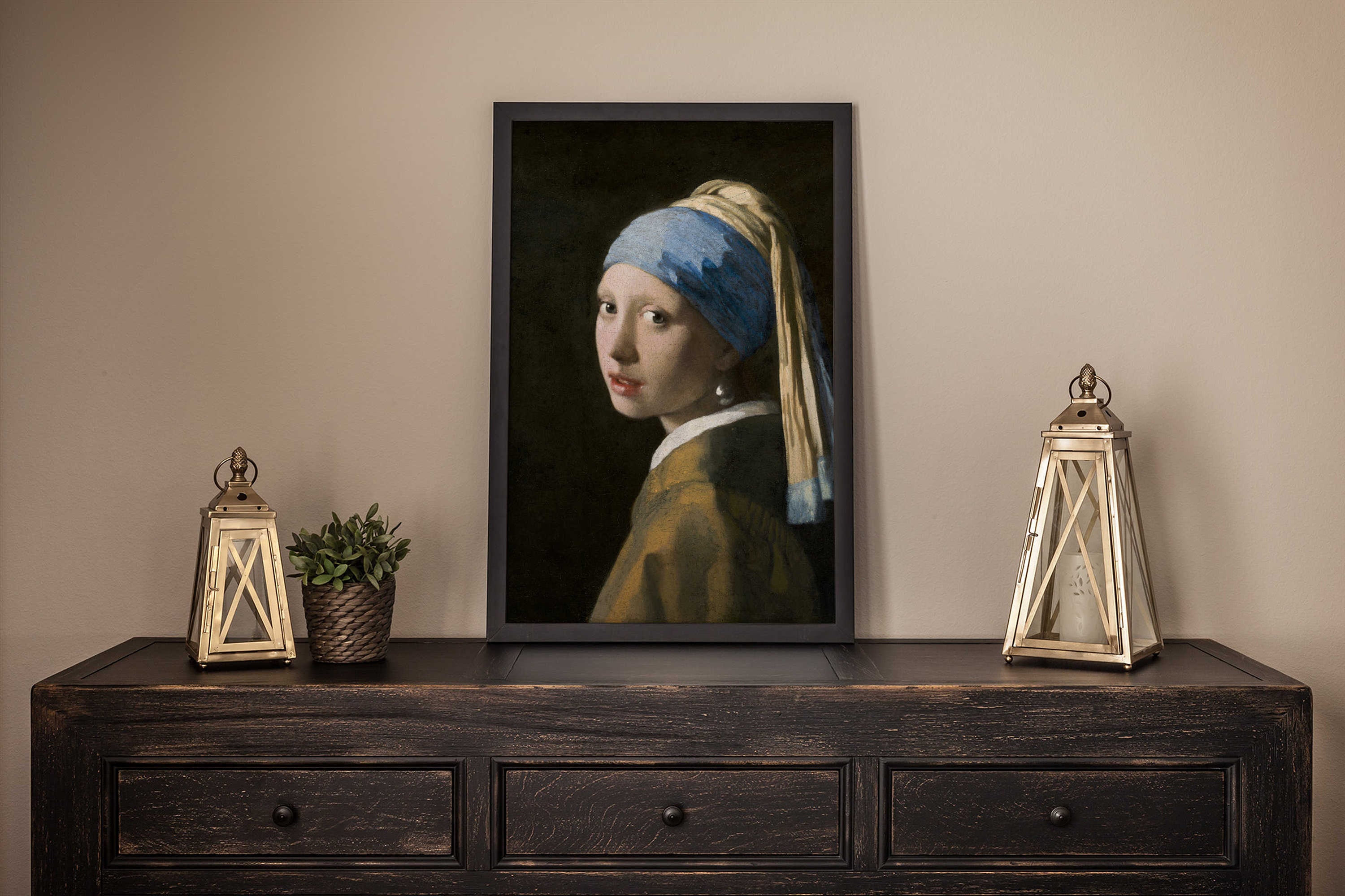 Girl With A Pearl Earring by Johannes Vermeer Print Wall Art - Etsy