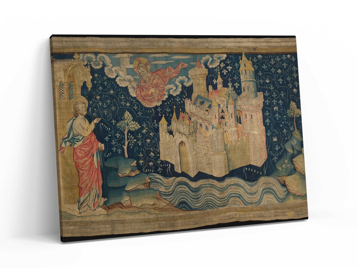 Medieval the New Jerusalem Print Wall Art Stretched - Etsy