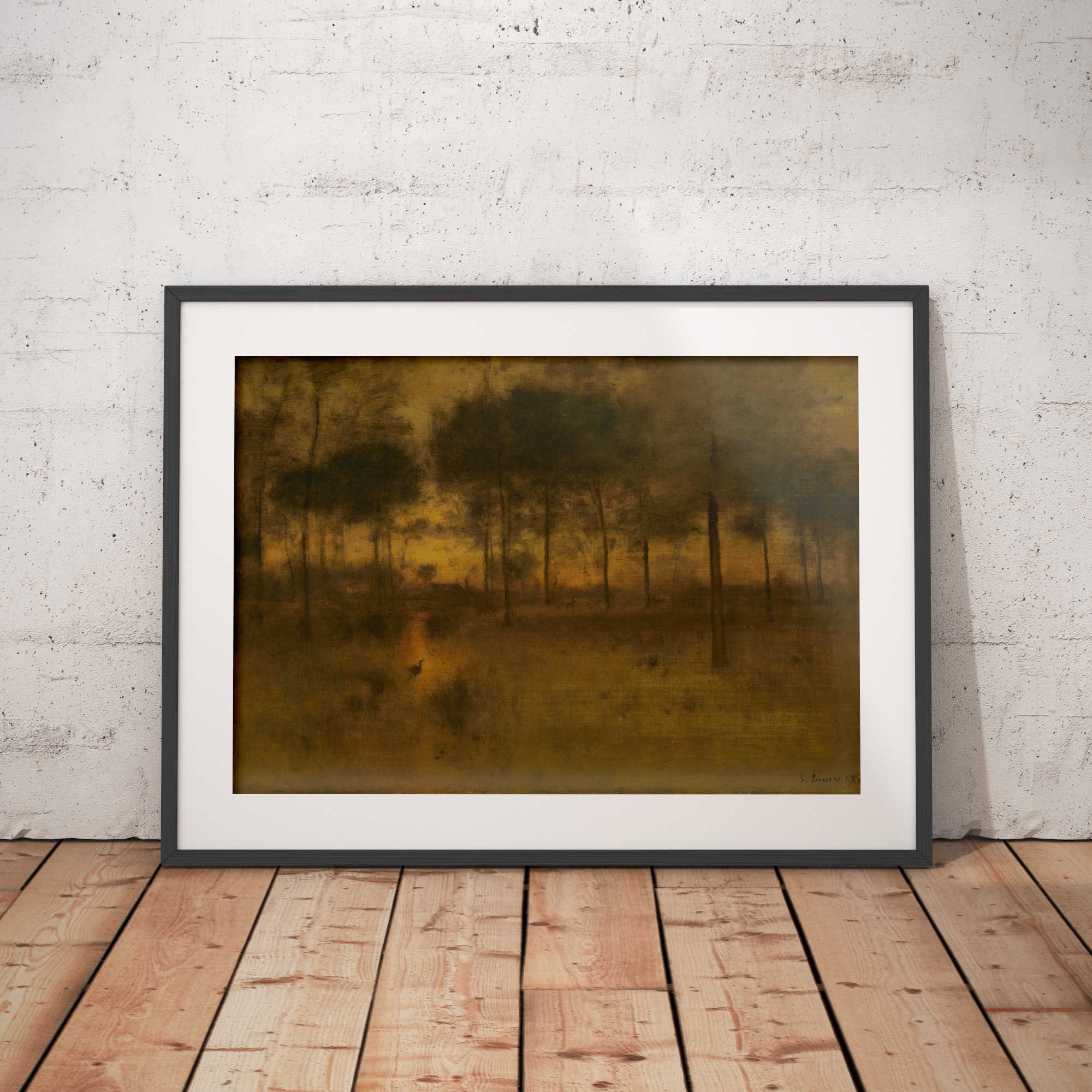 The Home of the Heron by George Inness Fine Art Wall Print Stretched ...