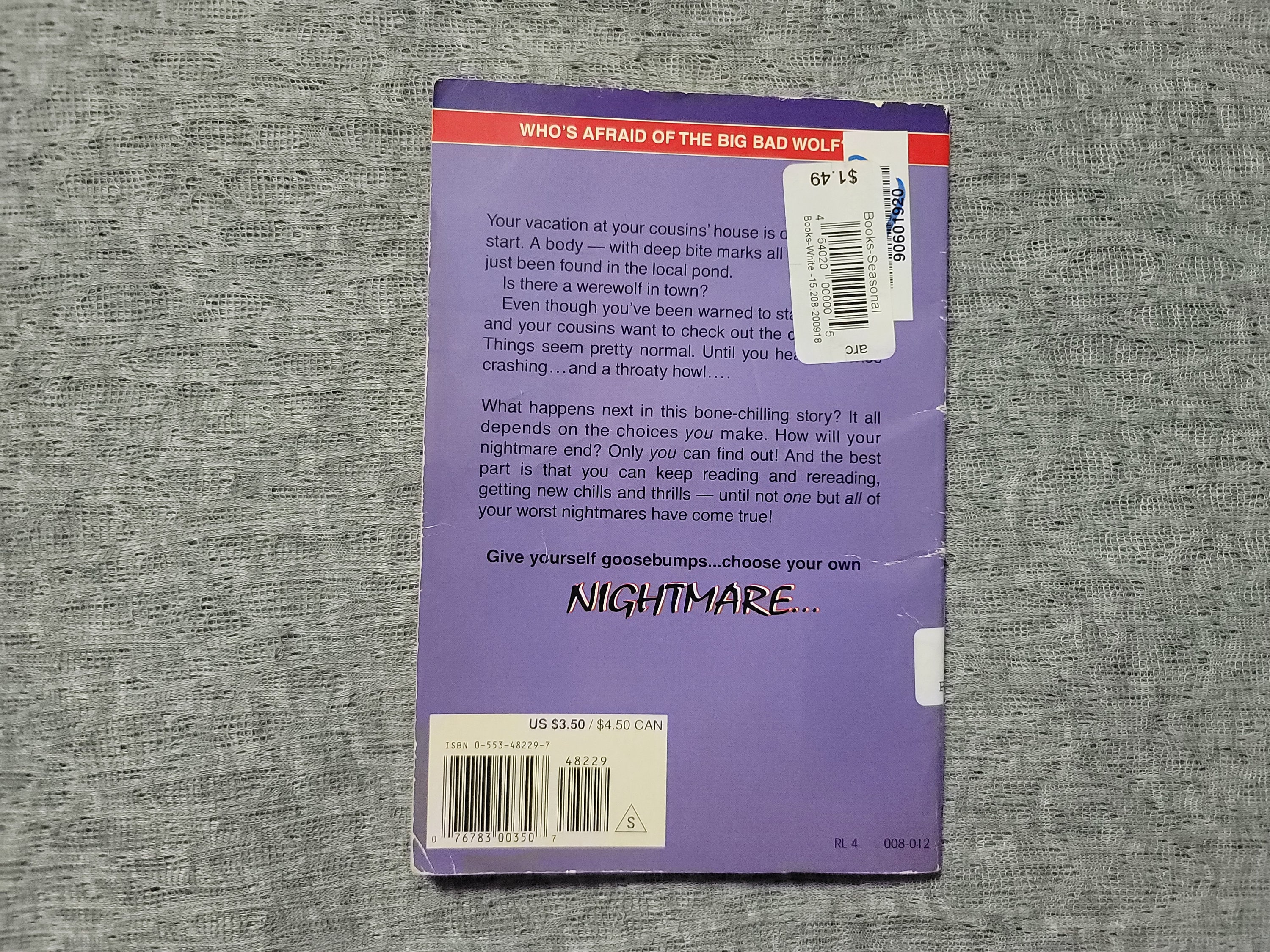 Choose Your Own Nightmare Night of the Werewolf Edward Packard - Etsy