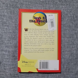 Toy Story 2 Junior Novel - Disney Pixar Movie Adaptation - Etsy