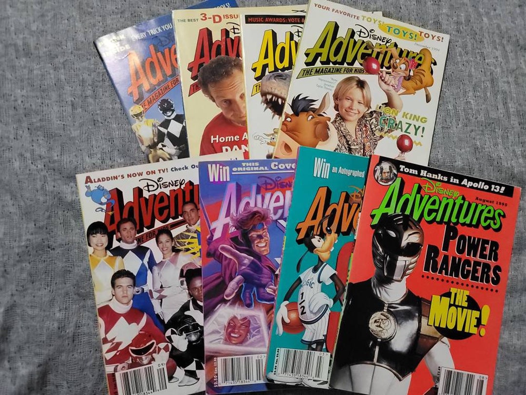 Vintage Disney Adventures Magazines 1994-1995; Power Rangers, Shaq, X ...