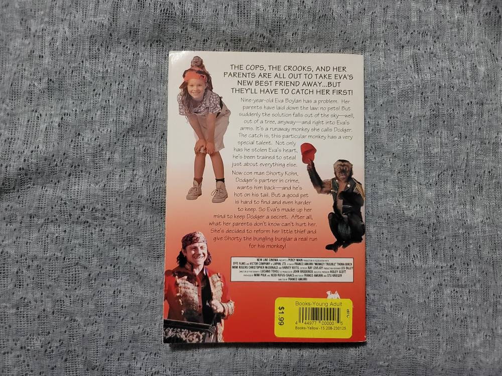 Monkey Trouble Movie Novelization Ellen Leroe - Etsy
