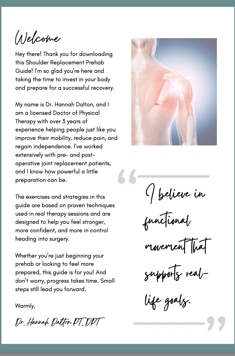 Shoulder Replacement Prehab Guide - PT Approved Exercises & Pre-surgery ...