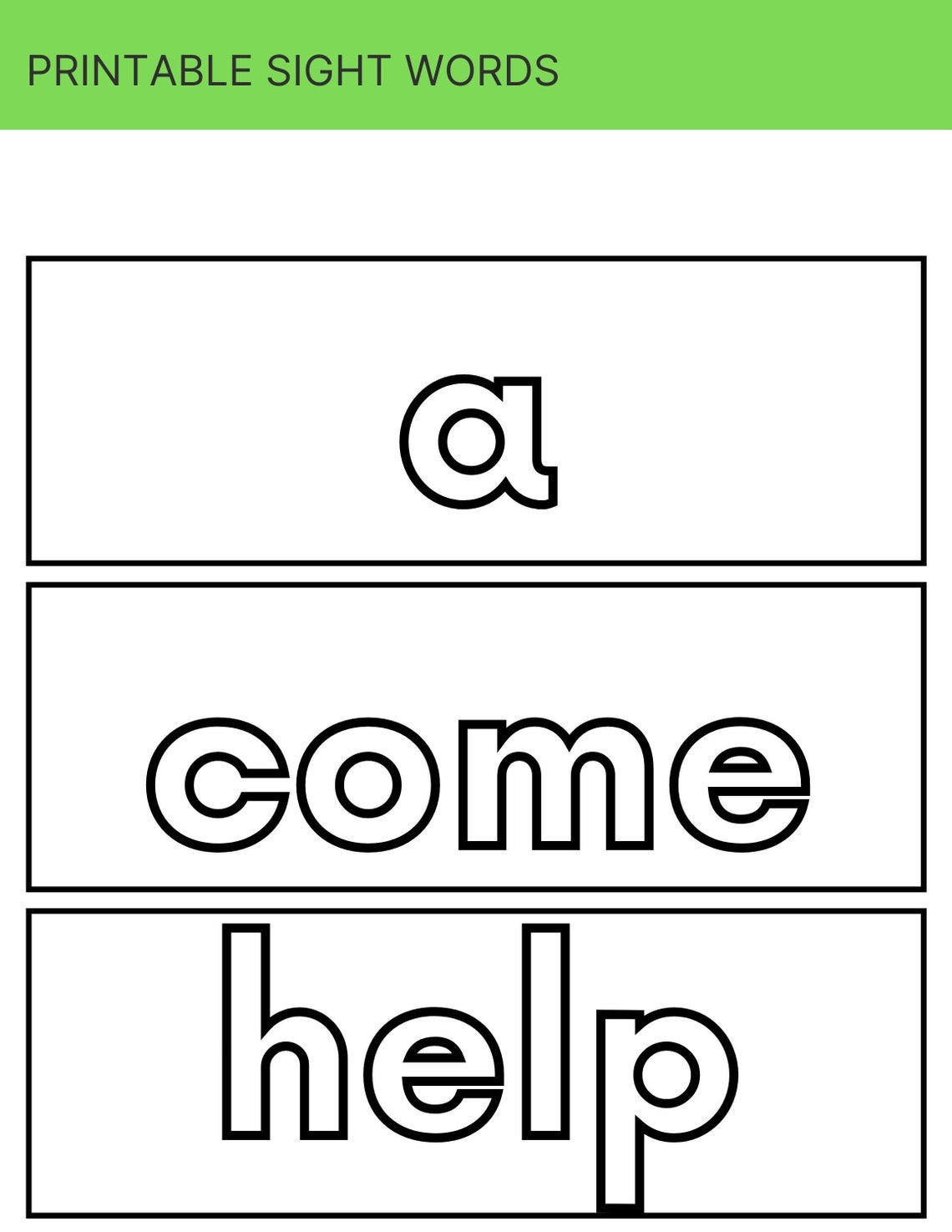 Sight Words Printable PDF | Kindergarten Worksheets & Pre-k Learning ...