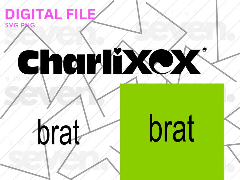 Charli XCX Brat Design SVG & PNG Digital Download Set - Etsy Australia