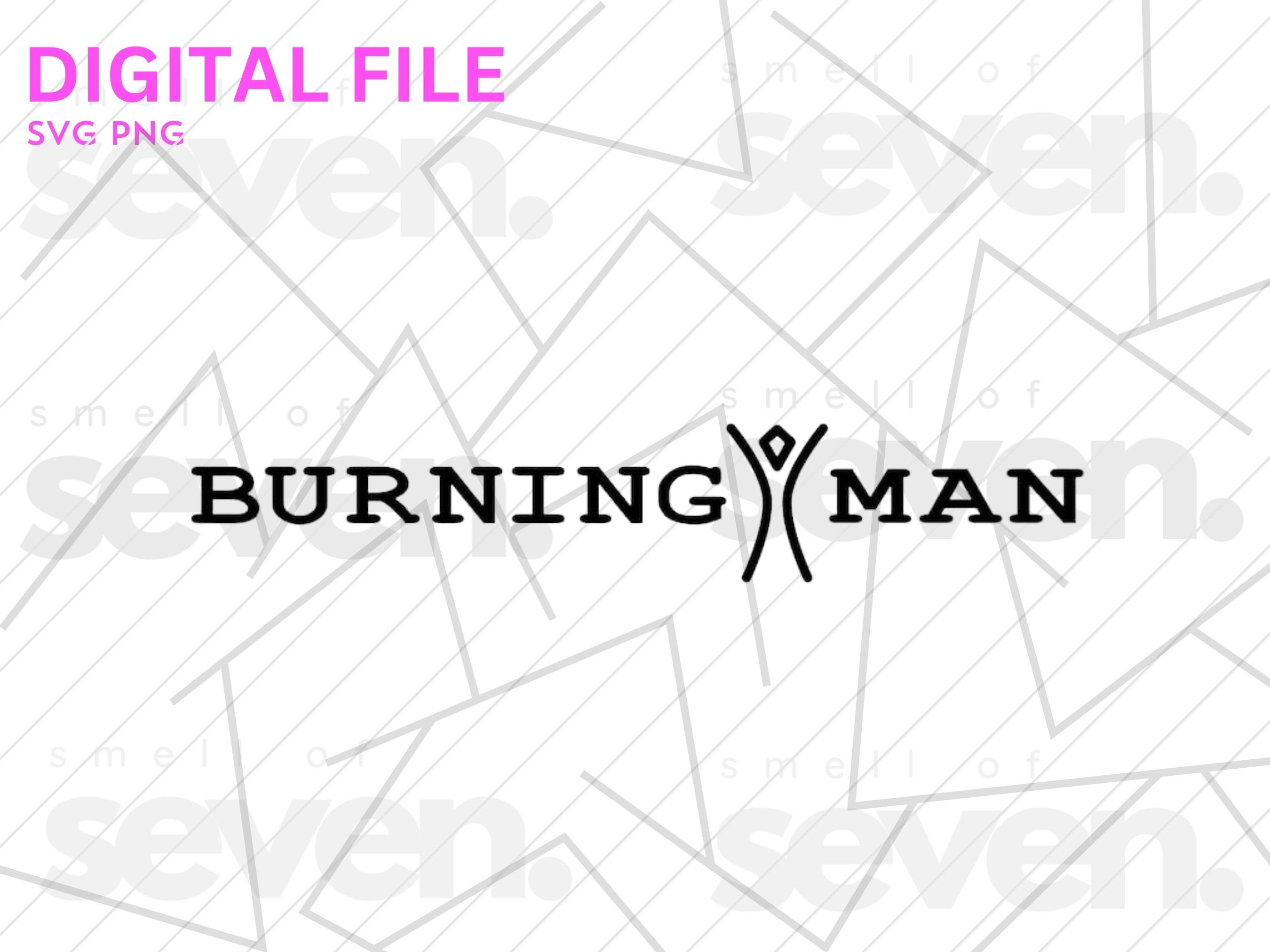 Burning Man Festival Logo Black Rock City Clipart SVG PNG Digital ...