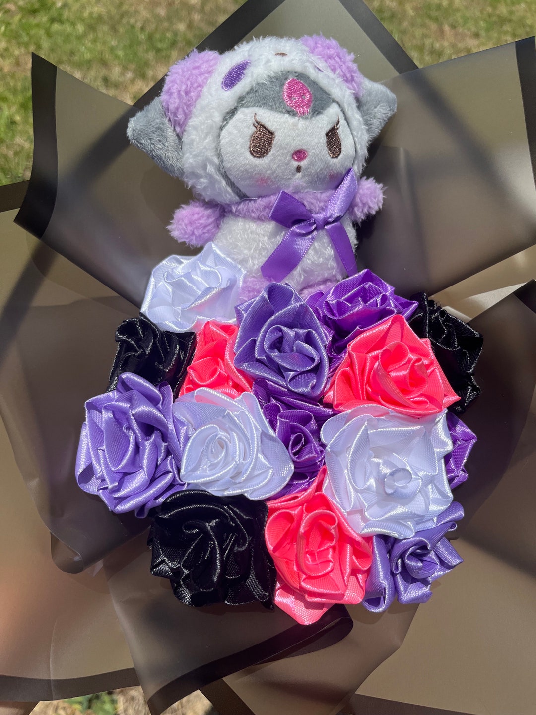 Kuromi Ribbon Rose Bouquet Assortment 12 Count Sanrio - Etsy