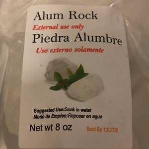 Piedra Alumbre Hierbas Tes Alum Rock 1 Oz 4 Oz 3 Lbs 10 Lbs Herbal Teas ...