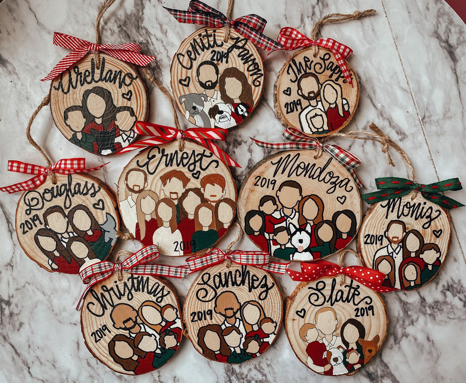 Custom Family Ornaments - Etsy