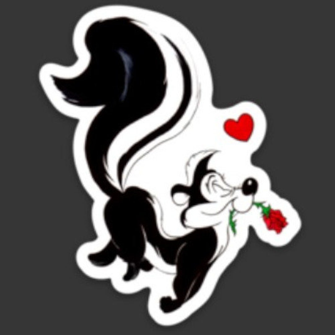 PEPE STICKERS Any Size Love Heart Pets Famous Cancelled Skunk Toon ...