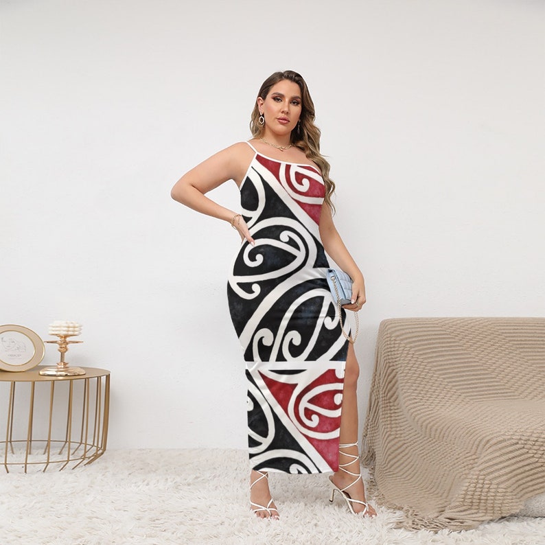Maori Prom Dress All-over Print Women's Oblique-shoulder - Etsy Australia