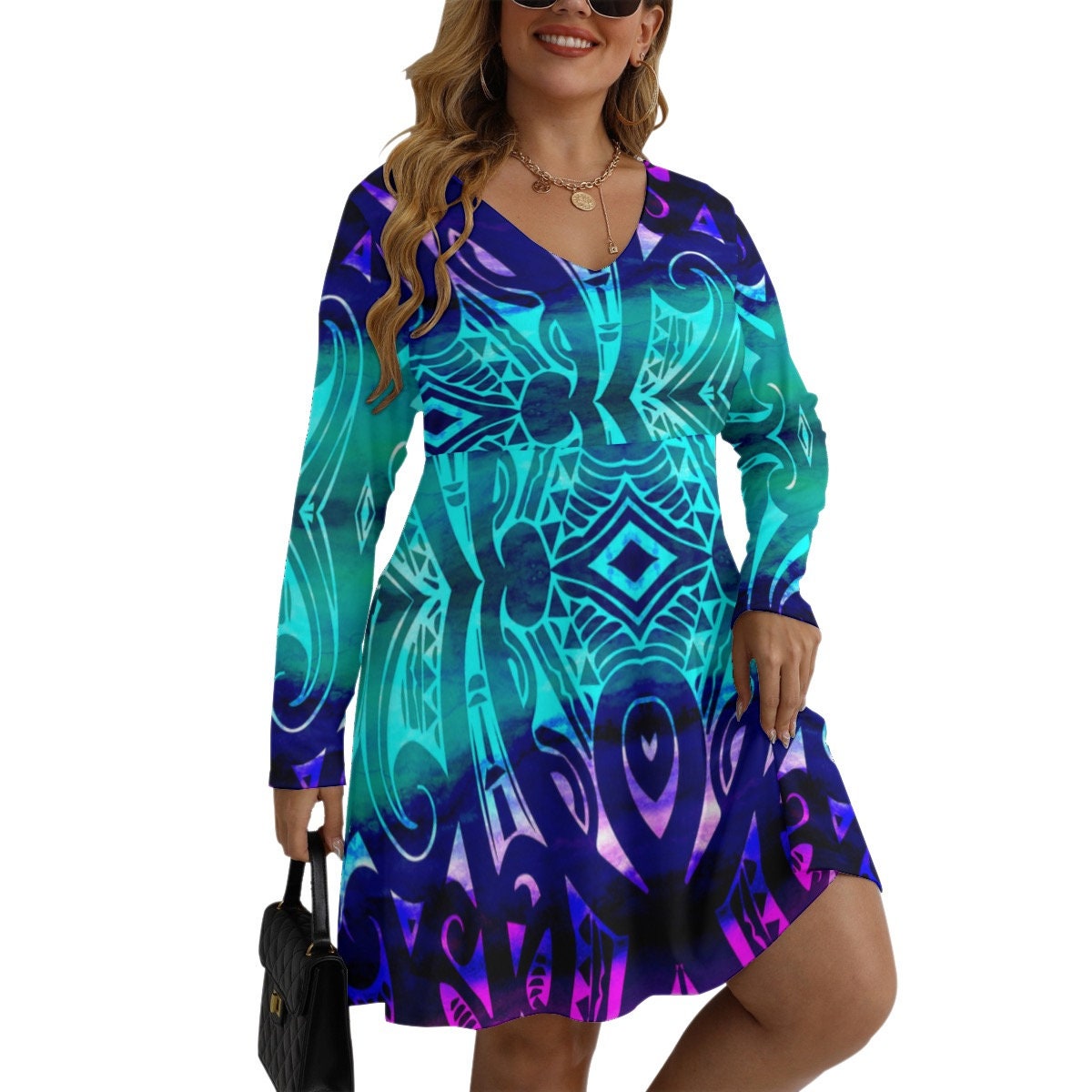 New Zealand Paua Shell Kiwi Design Kiwiana Maori Dress