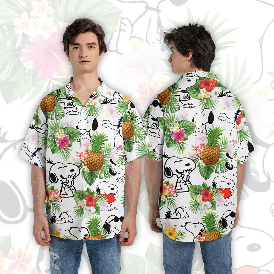 Snoopy Hawaiian Shirt, Tropical Peanuts Shirt, Summer Gift for Snoopy ...