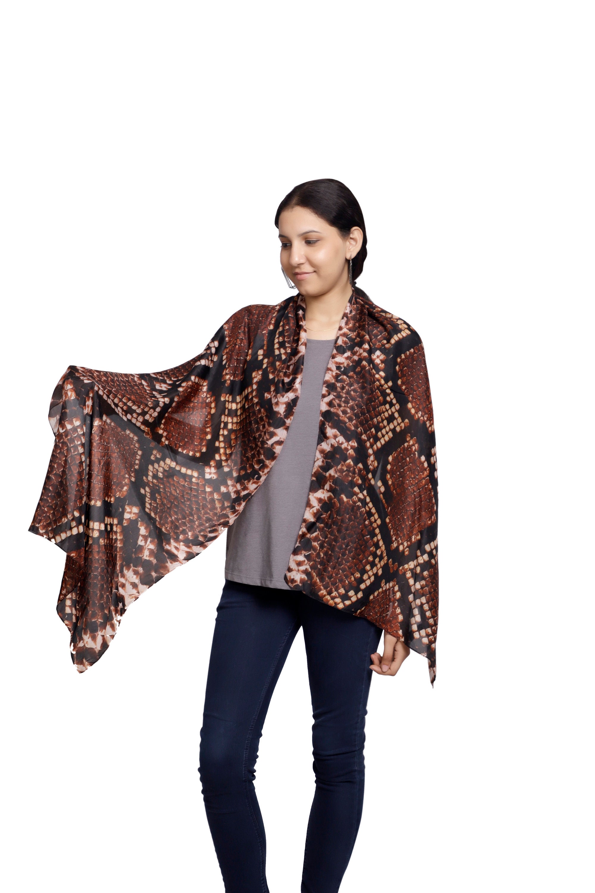 Limited Edition Pure Silk Snake Printed Scarf Flat 50% Off | Etsy