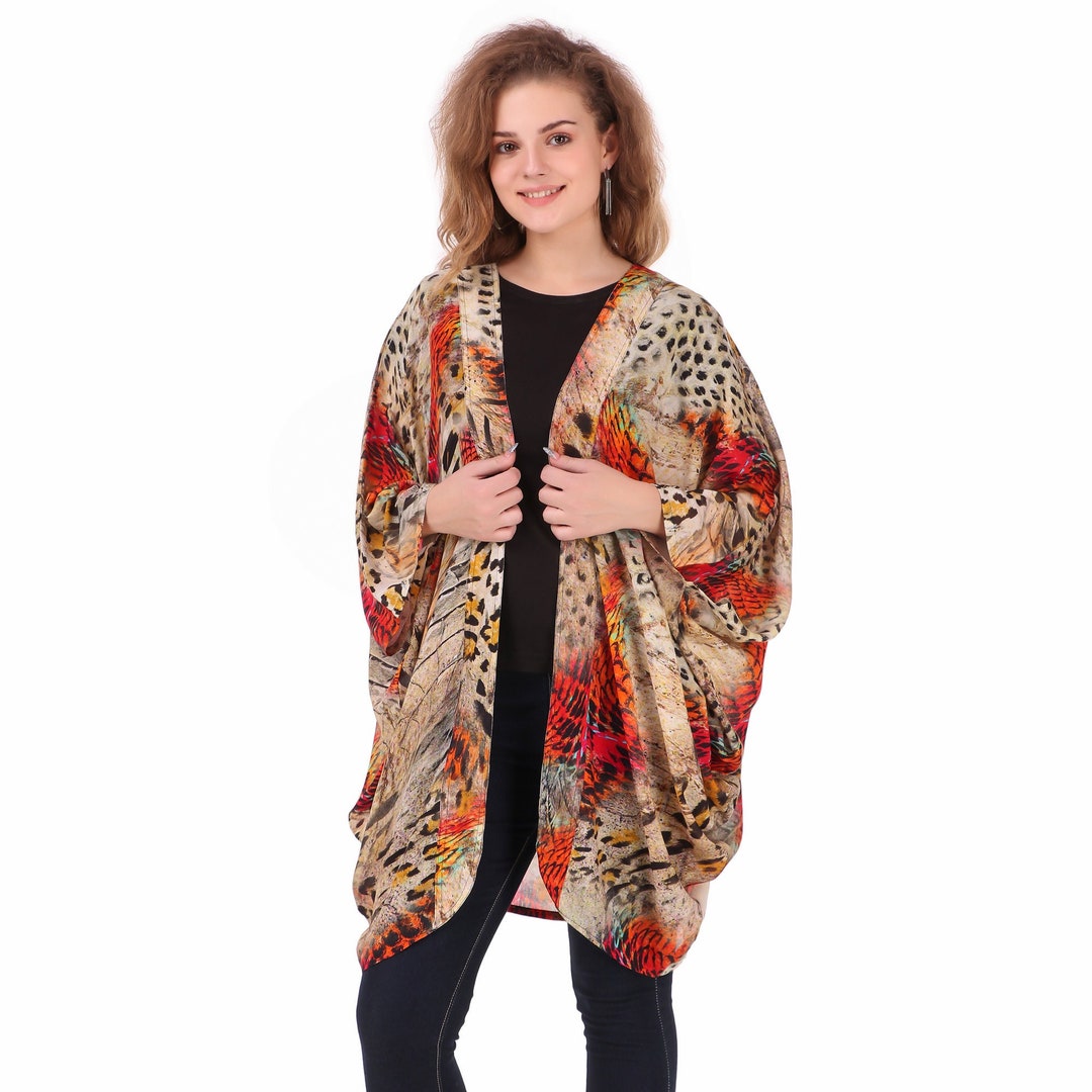 Leopard Print Modal Shrug Cape - Handmade in India - Etsy
