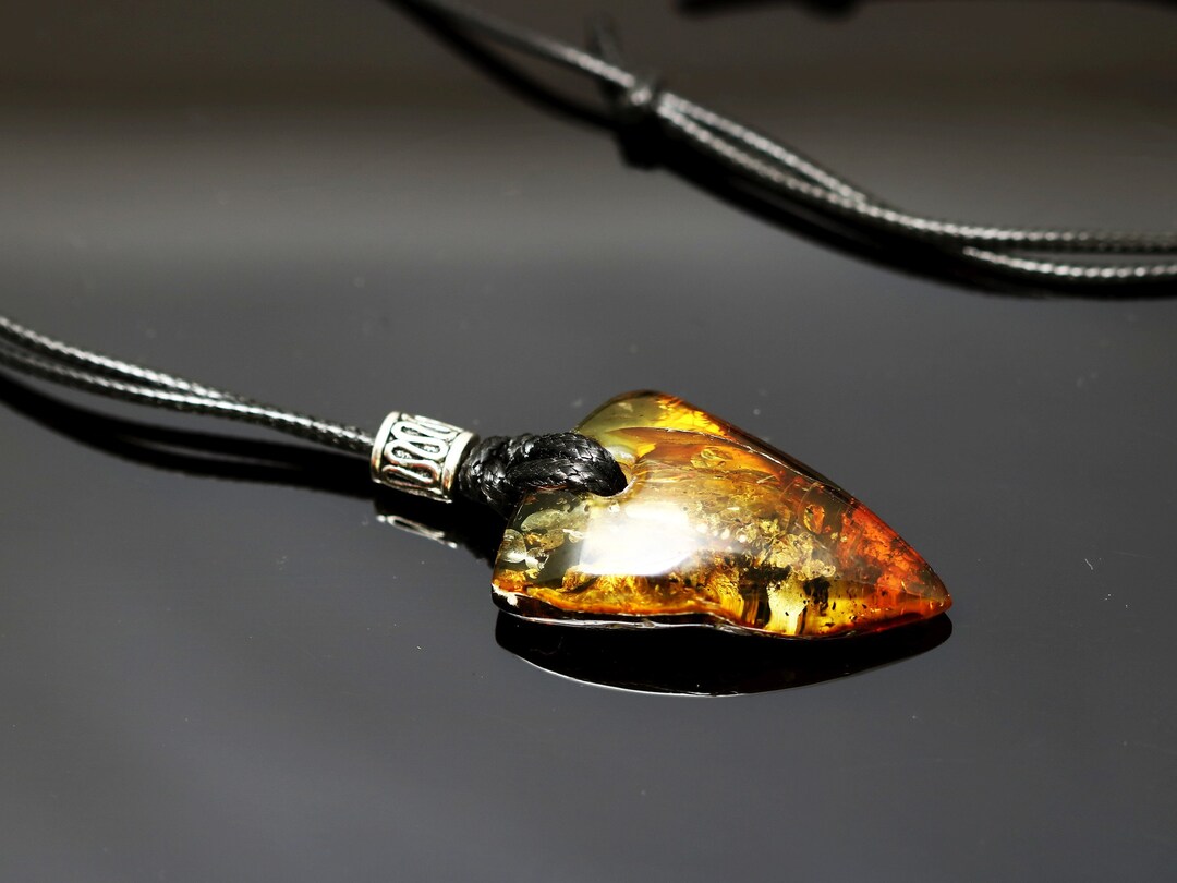 Amber Shark Tooth Necklace Gift for Him Unisex Amber - Etsy UK