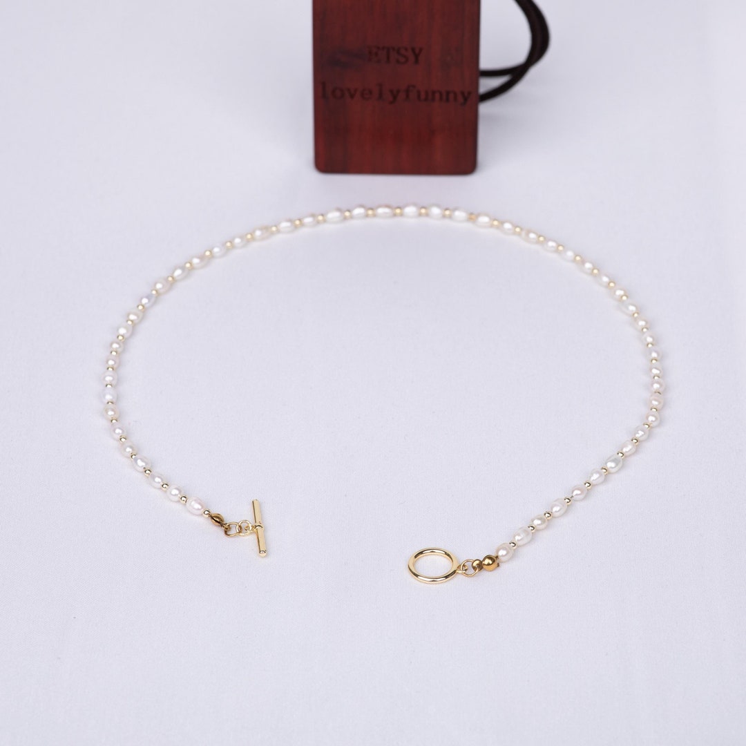 Fashion Natural Pearl Necklace, Fresh Water Pearl Choker, Organic ...
