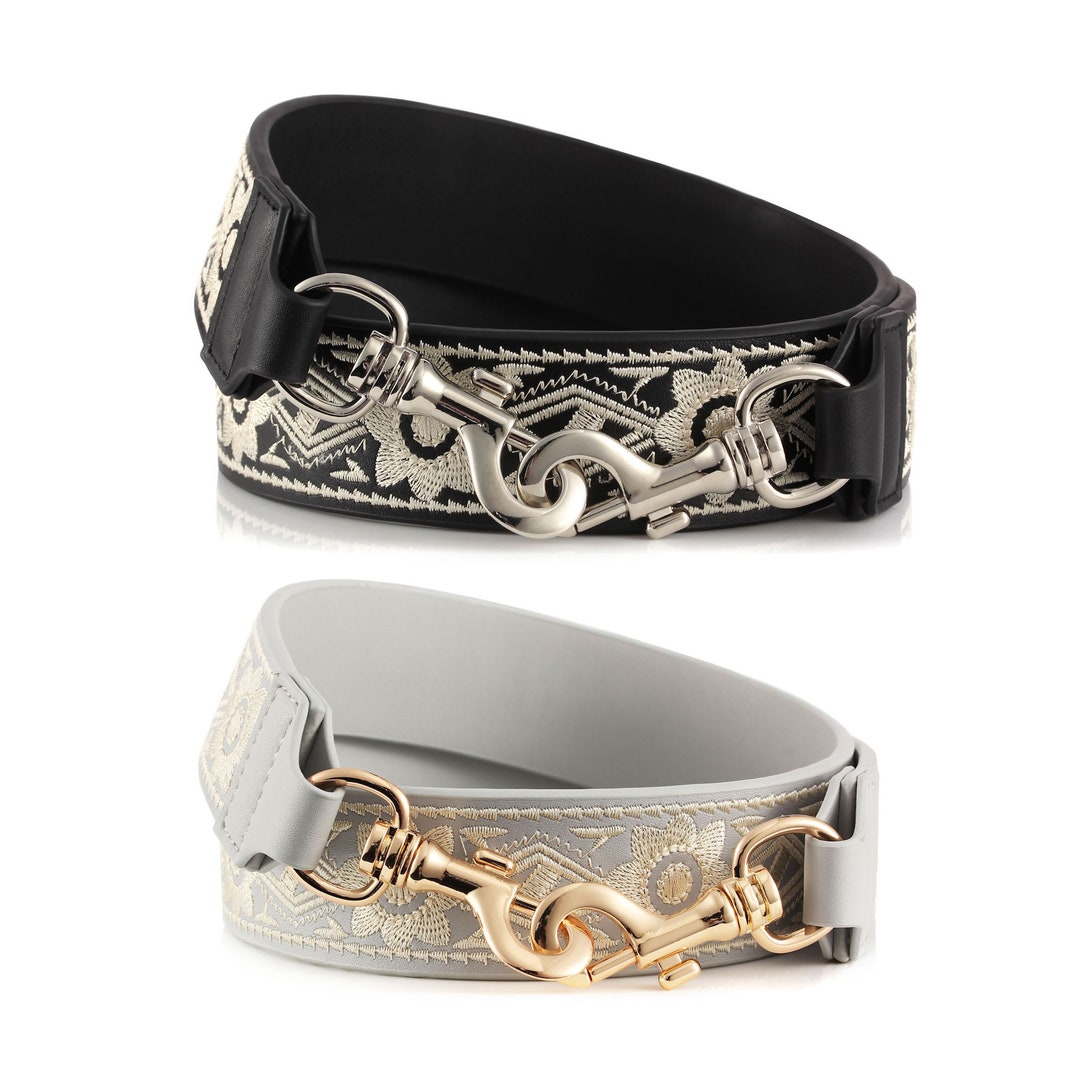 Cowhide Embroidered Wide Shoulder Strap Embroidered Bag Strap ...