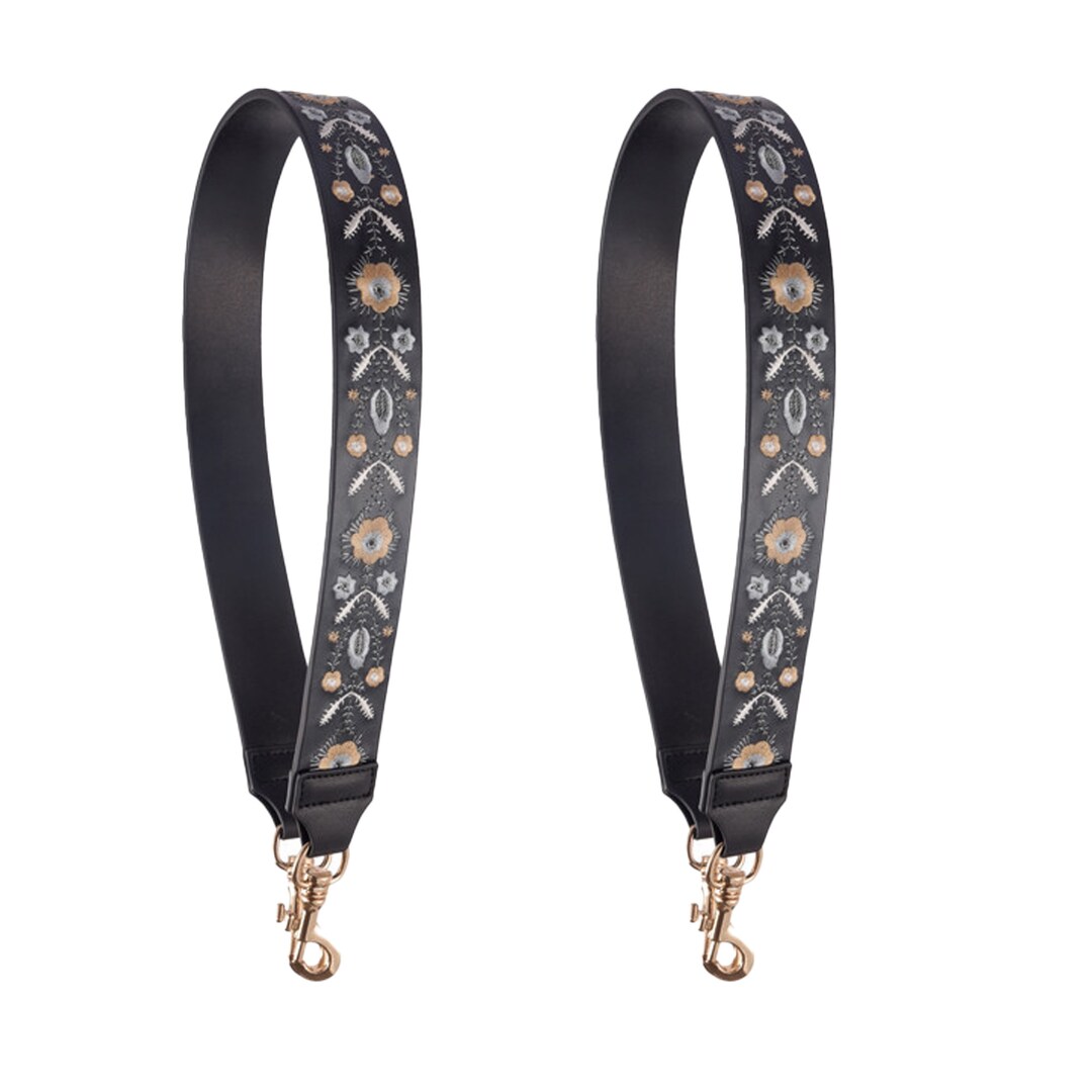 Cowhide Embroidered Wide Shoulder Strap Embroidered Bag Strap ...