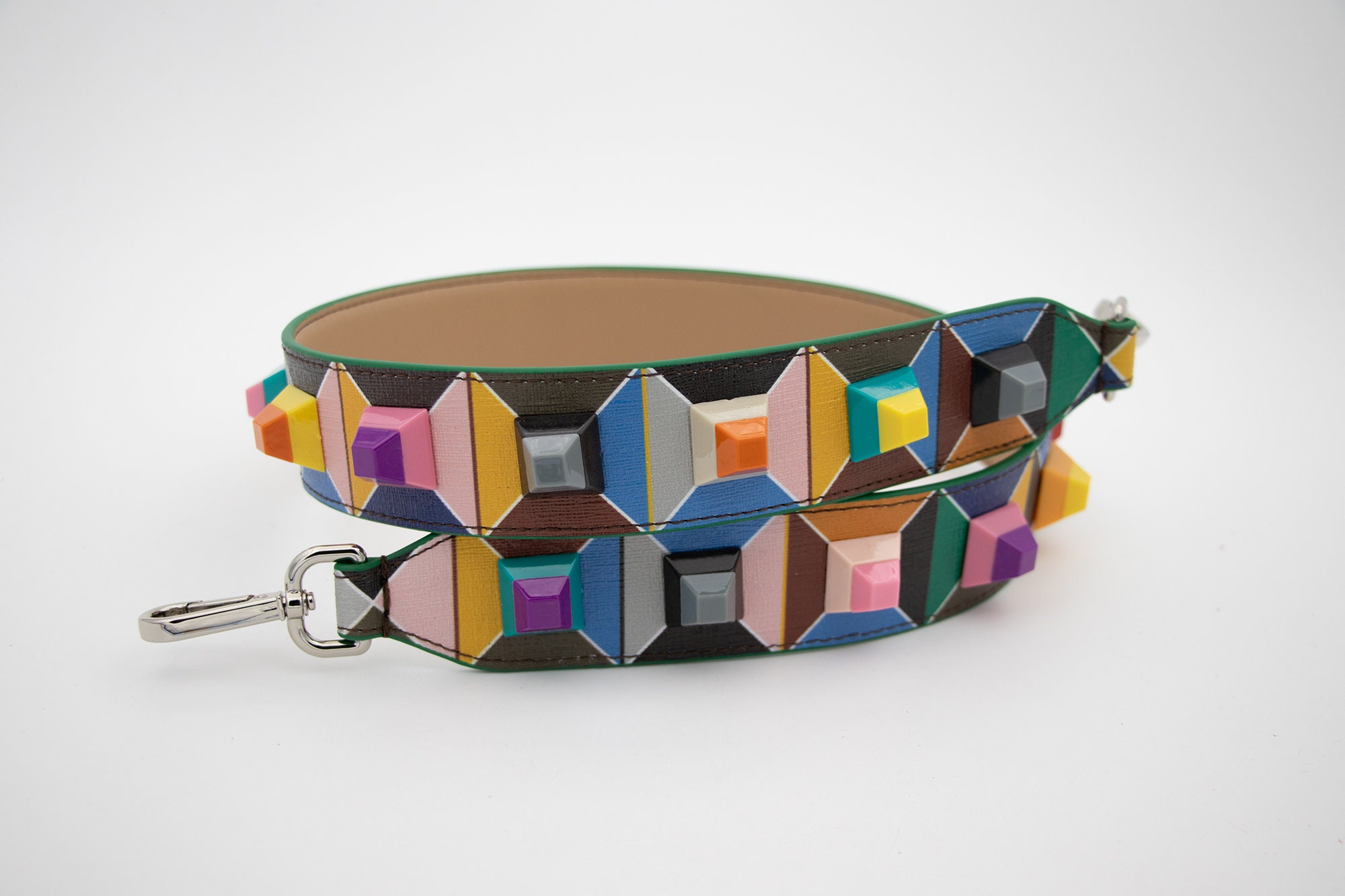 Cowhide Leather Studs Strap Shoulder Bag Strap Crossbody Bag Strap - Etsy