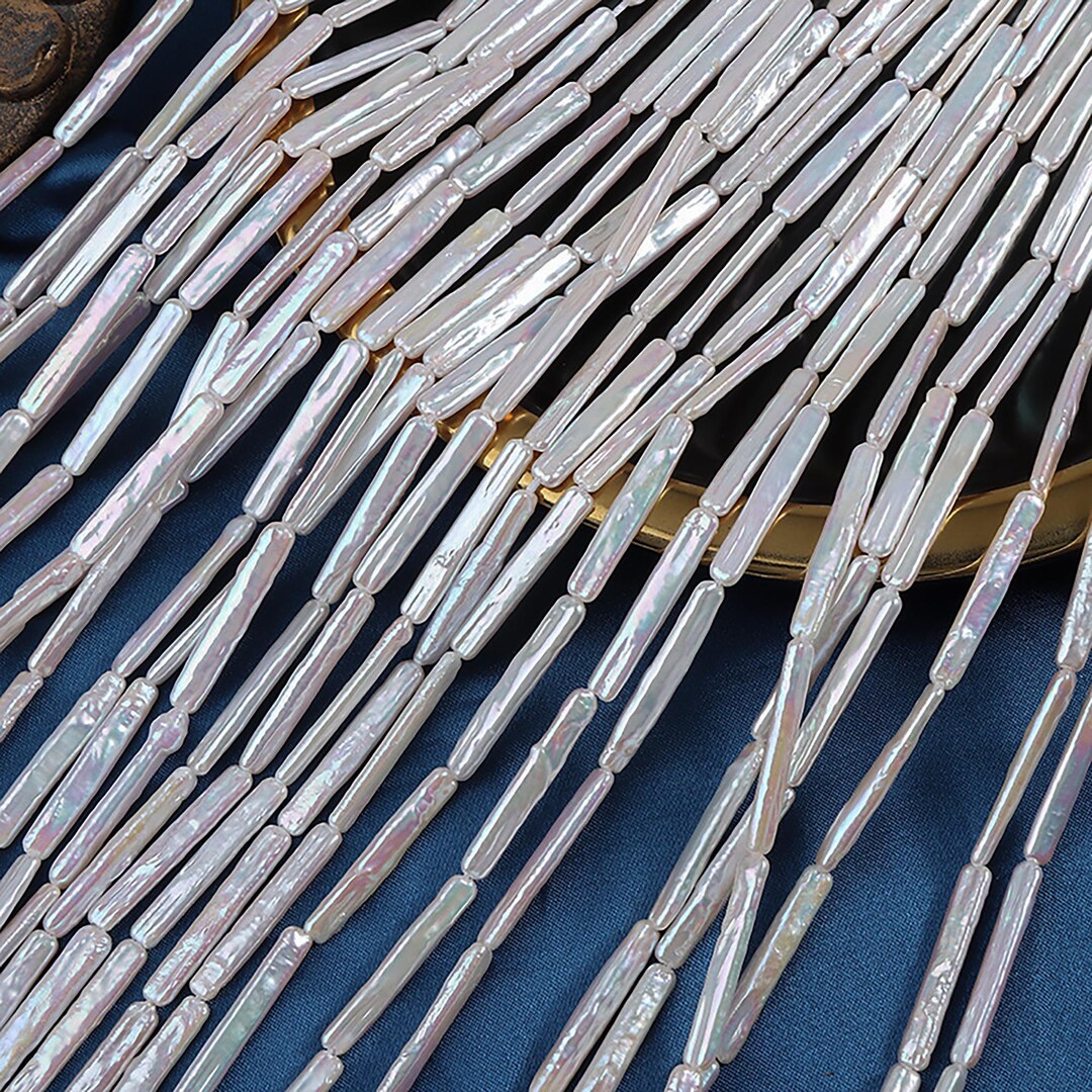 Toothpick Pillar Pearl Freshwater Pearls Full Strand Biwa Pearl Loose ...