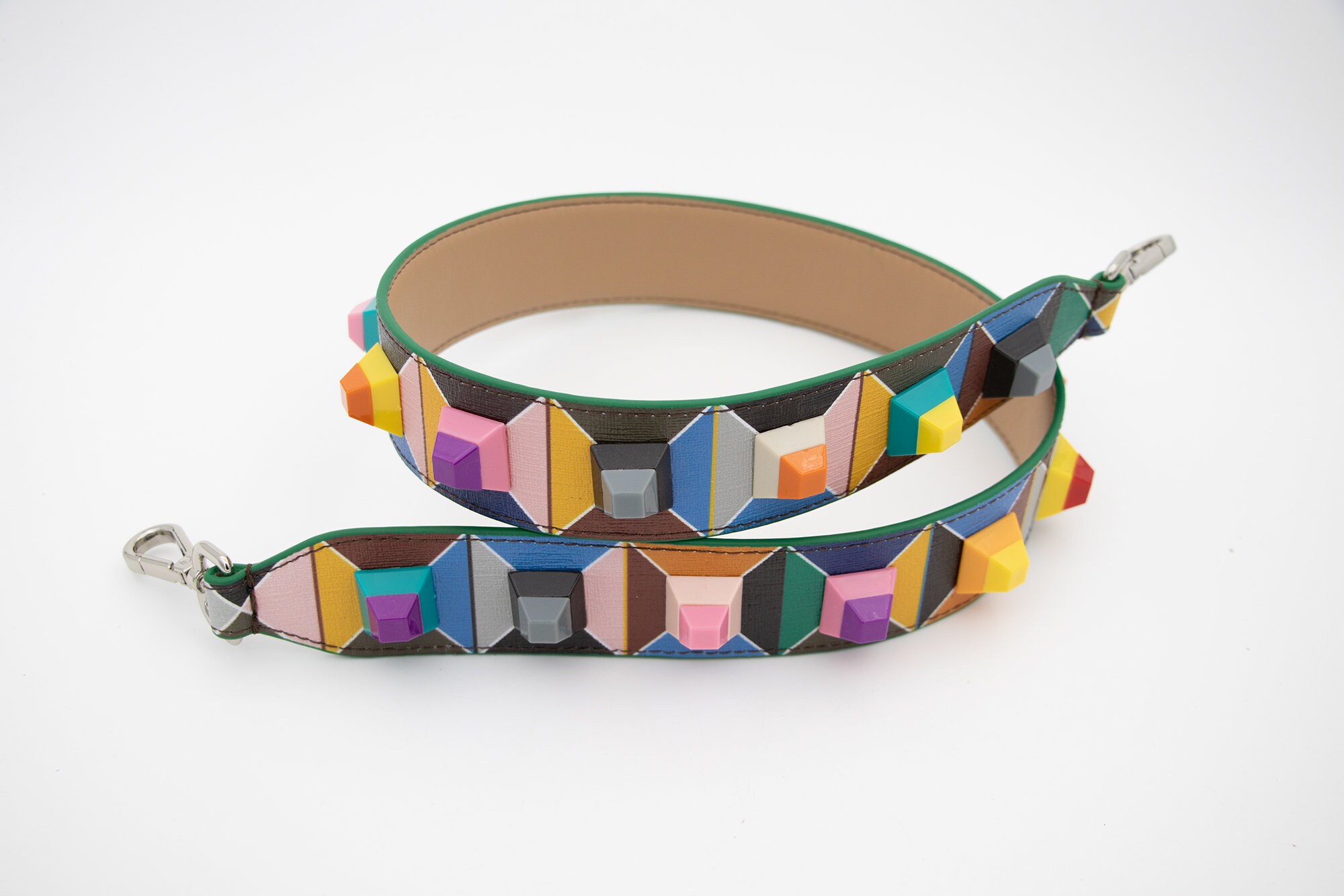 Cowhide Leather Studs Strap Shoulder Bag Strap Crossbody Bag Strap - Etsy