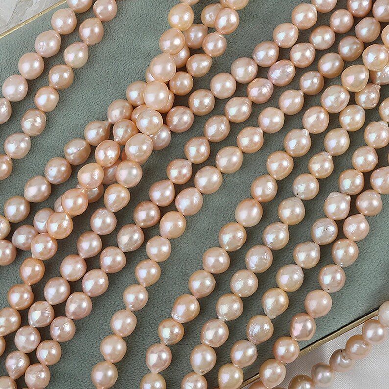 8mm Edison Pearl Strand: Colorful Baroque Freshwater Pearls for DIY ...