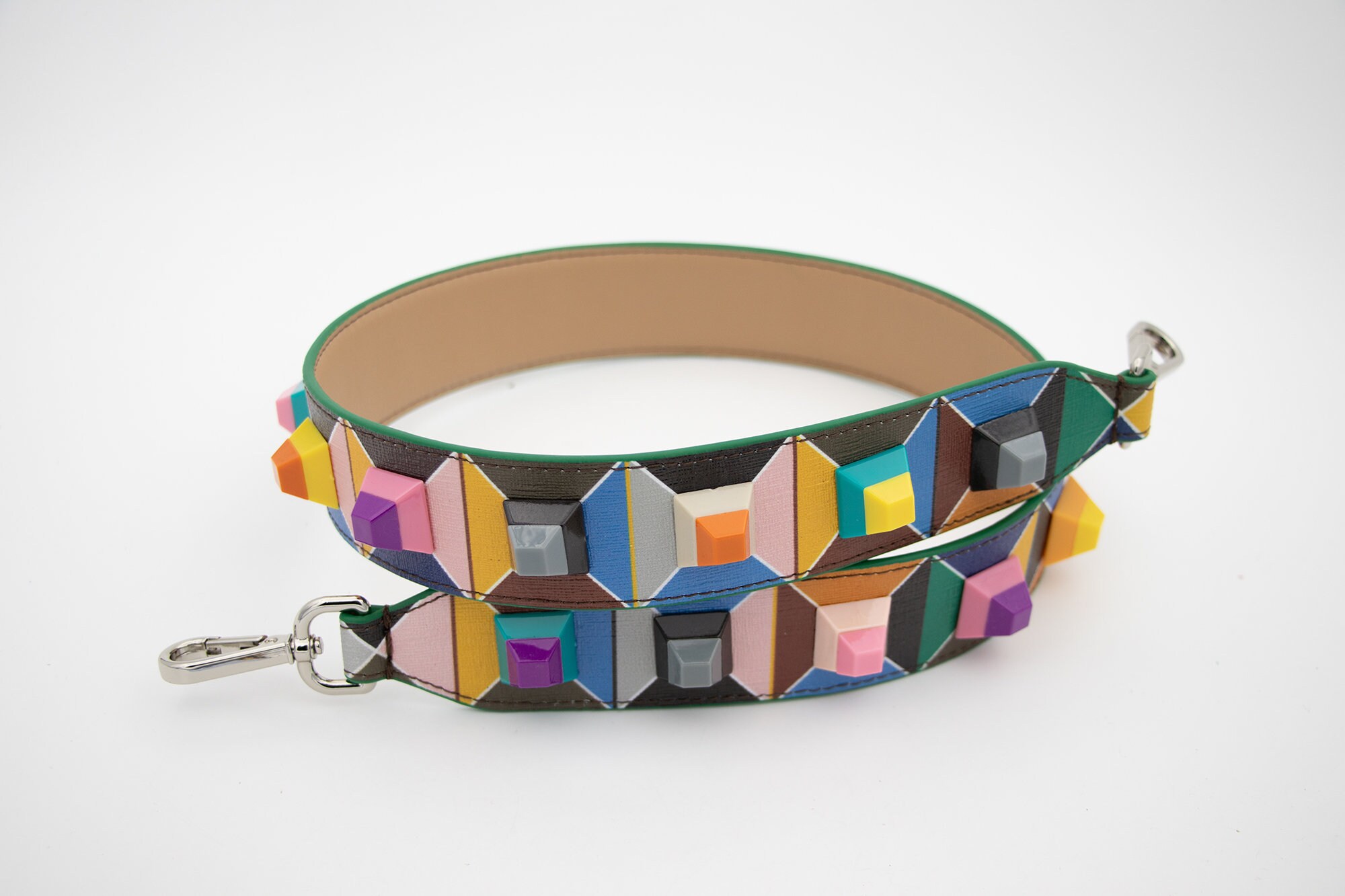 Cowhide Leather Studs Strap Shoulder Bag Strap Crossbody Bag Strap - Etsy